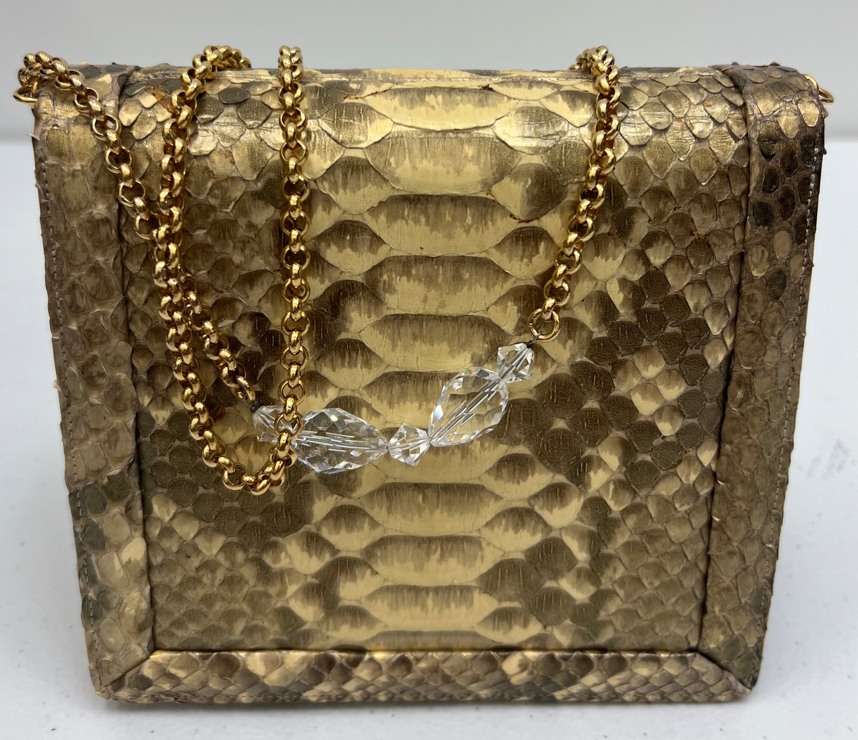 JUDITH LEIBER Python Snake skin – Athrah Luxury Finds